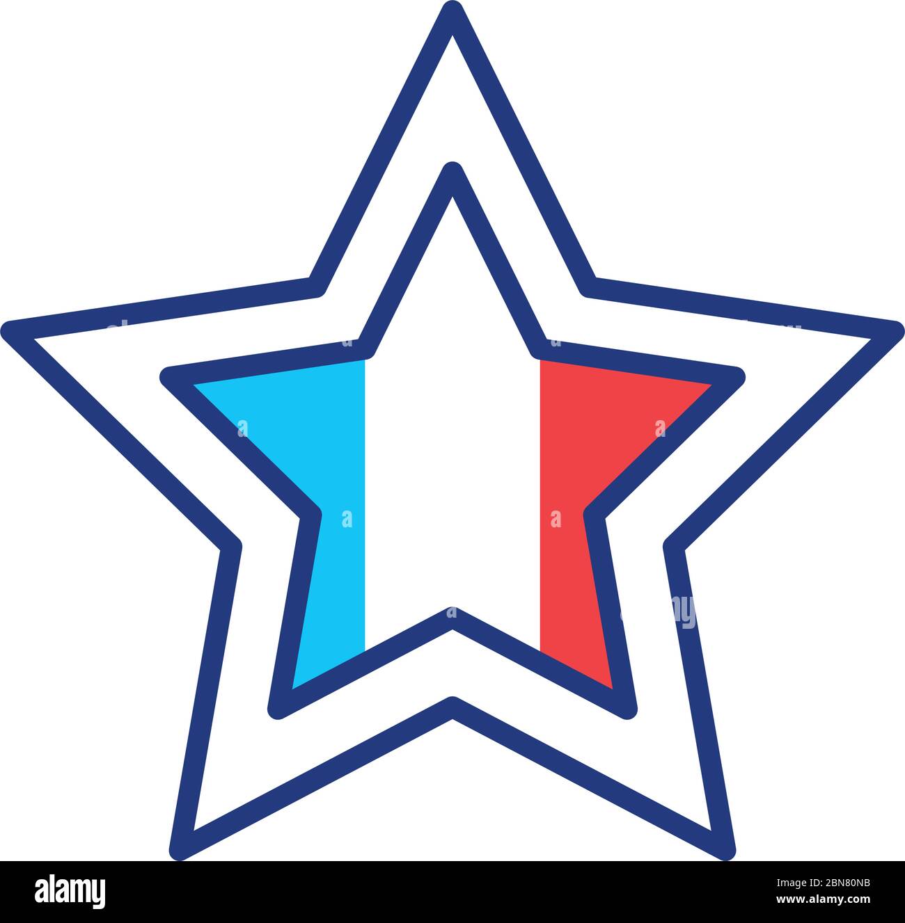 star with france flag line style Stock Vector Image & Art - Alamy