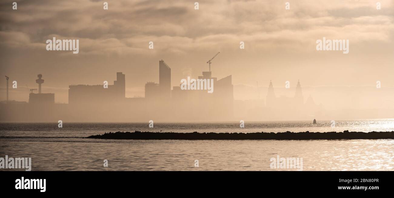 Liverpool liver building in the fog hi-res stock photography and images ...
