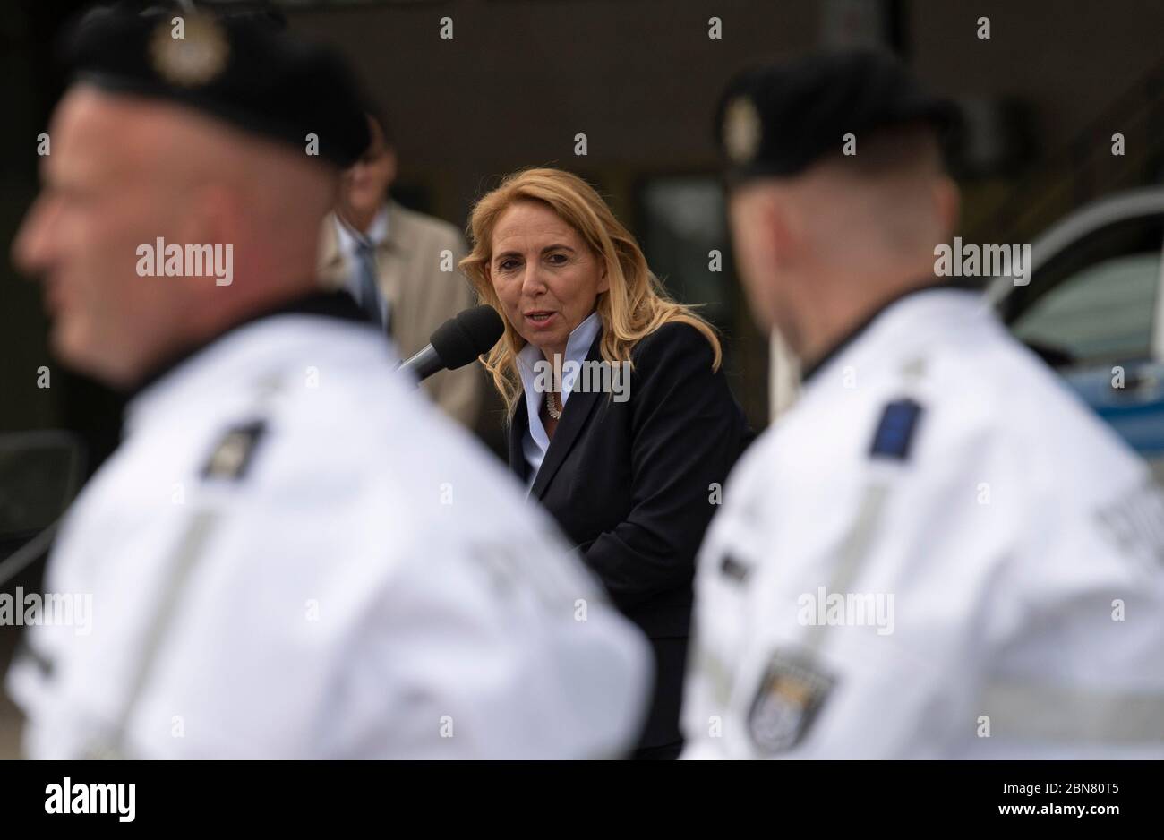Berlin, Germany. 13th May, 2020. Police President Barbara Slowik speaks ...
