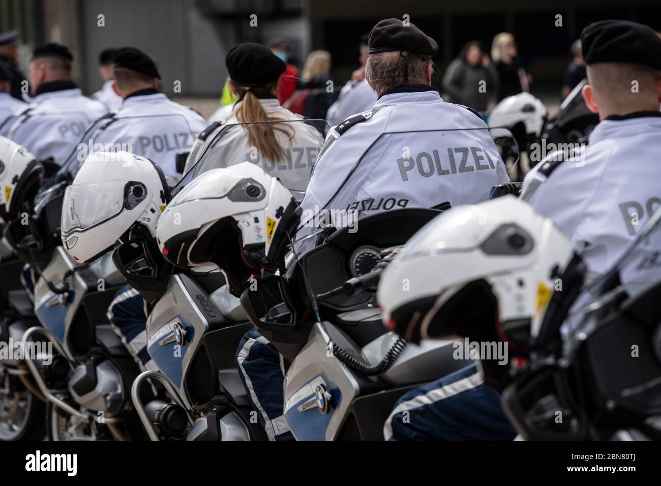 Berlin, Germany. 13th May, 2020. Cops are on new motorcycles. The ...