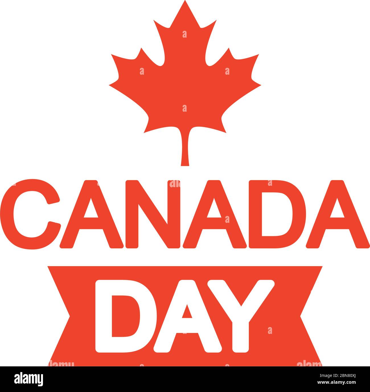 canada day design with ribbon and maple leaf icon over white background ...