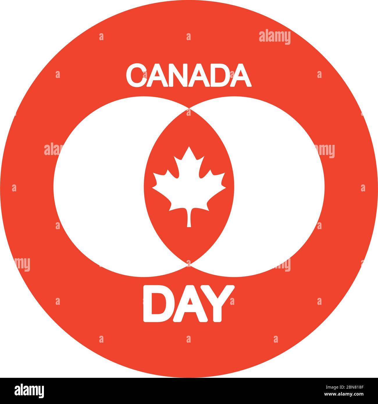 Canada day design with maple leaf icon over white background, block ...