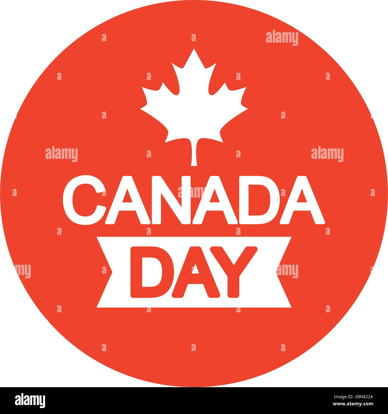 canada day design with ribbon and maple leaf icon over white background ...