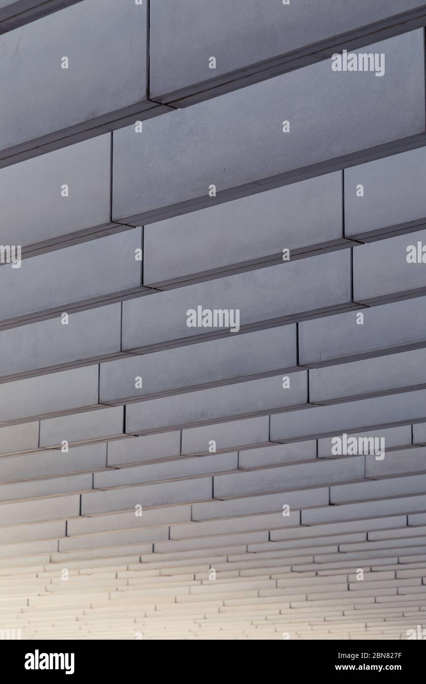 Abstract Image of multiple pillars flowing into distance, gradient ...