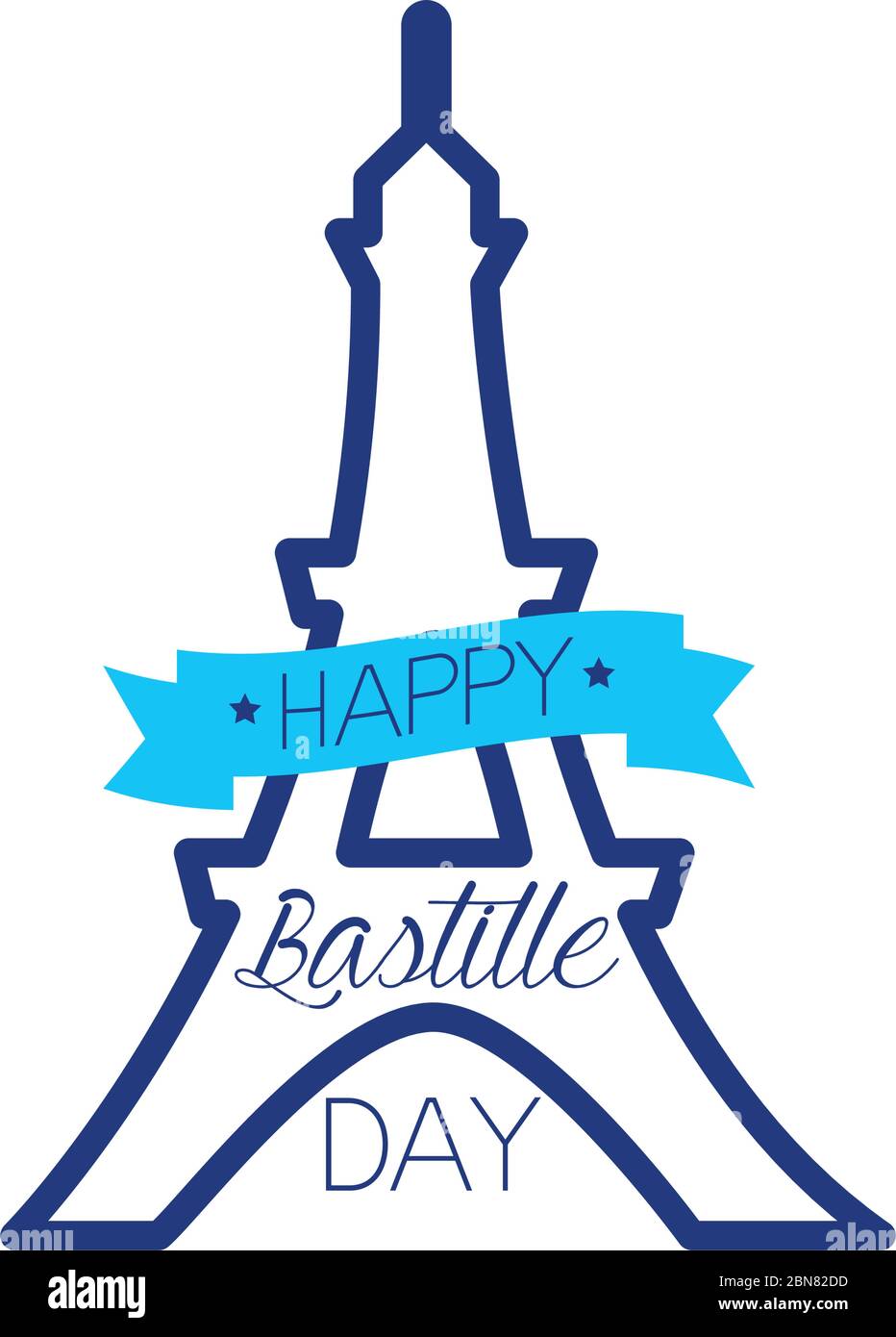eiffel bastille day lettering line style Stock Vector Image & Art - Alamy