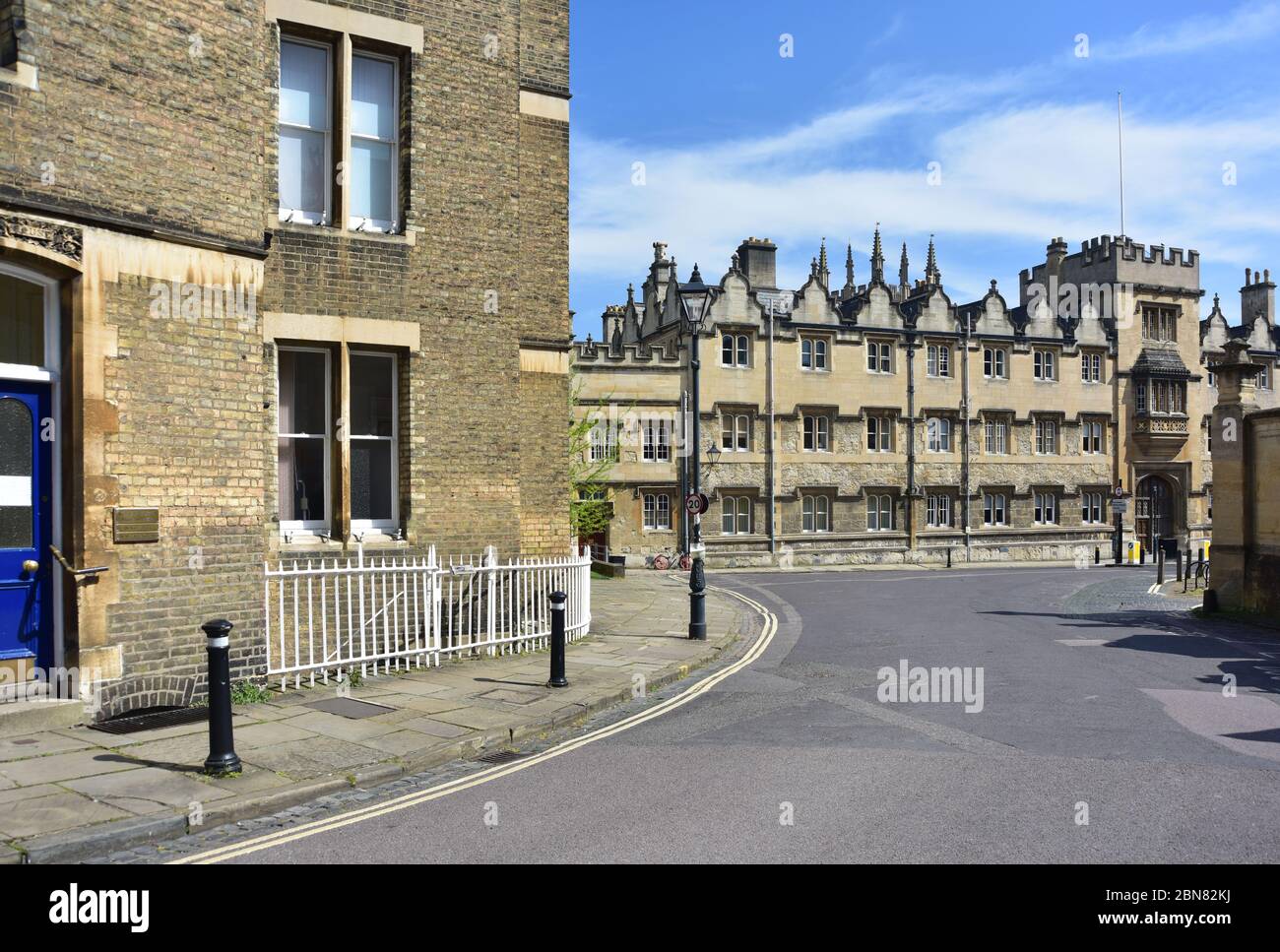 King Edward Street leading into Oriel Squre, with oriel College, Oxford ...