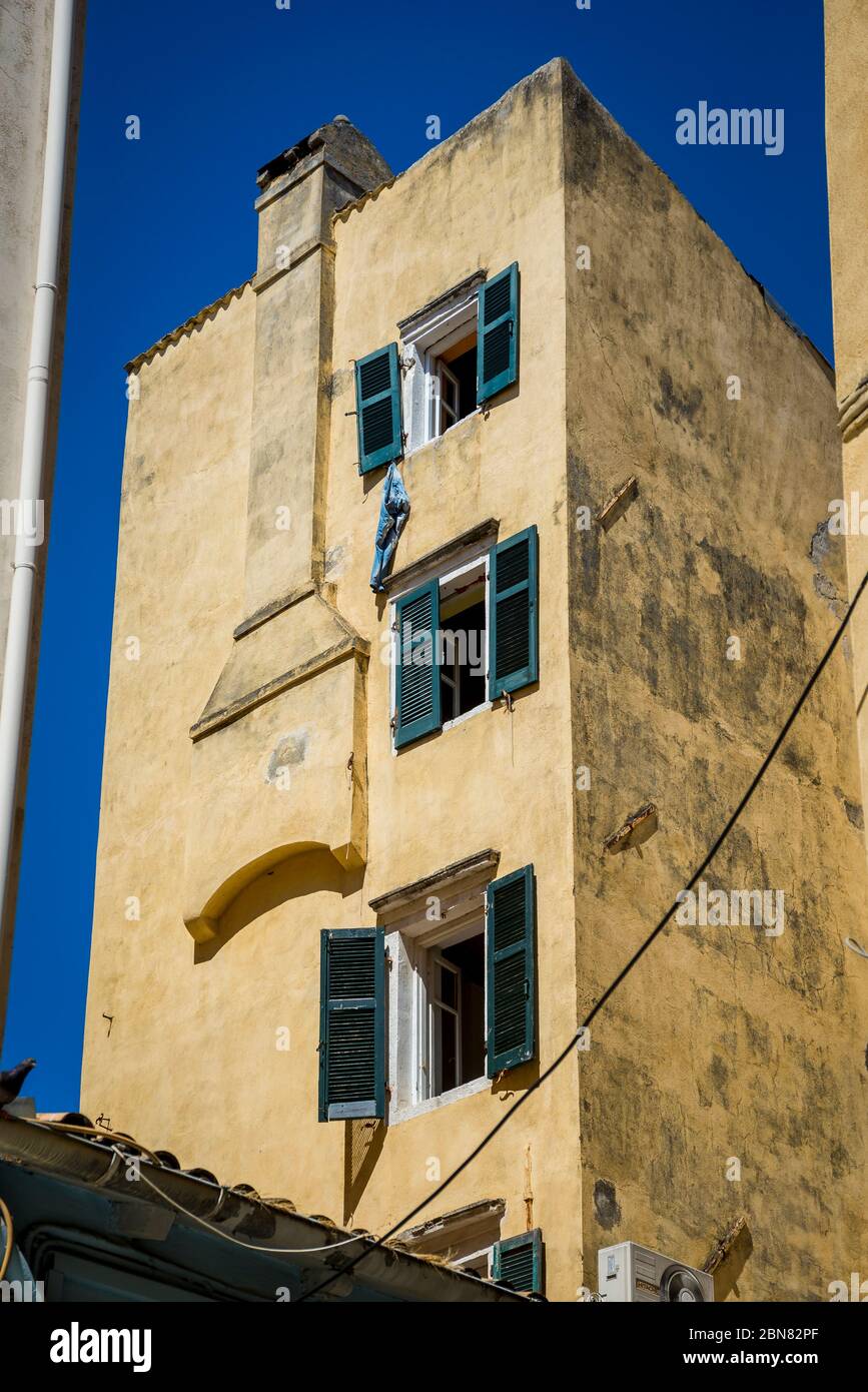 High rise flats in Corfu, Greece Stock Photo - Alamy
