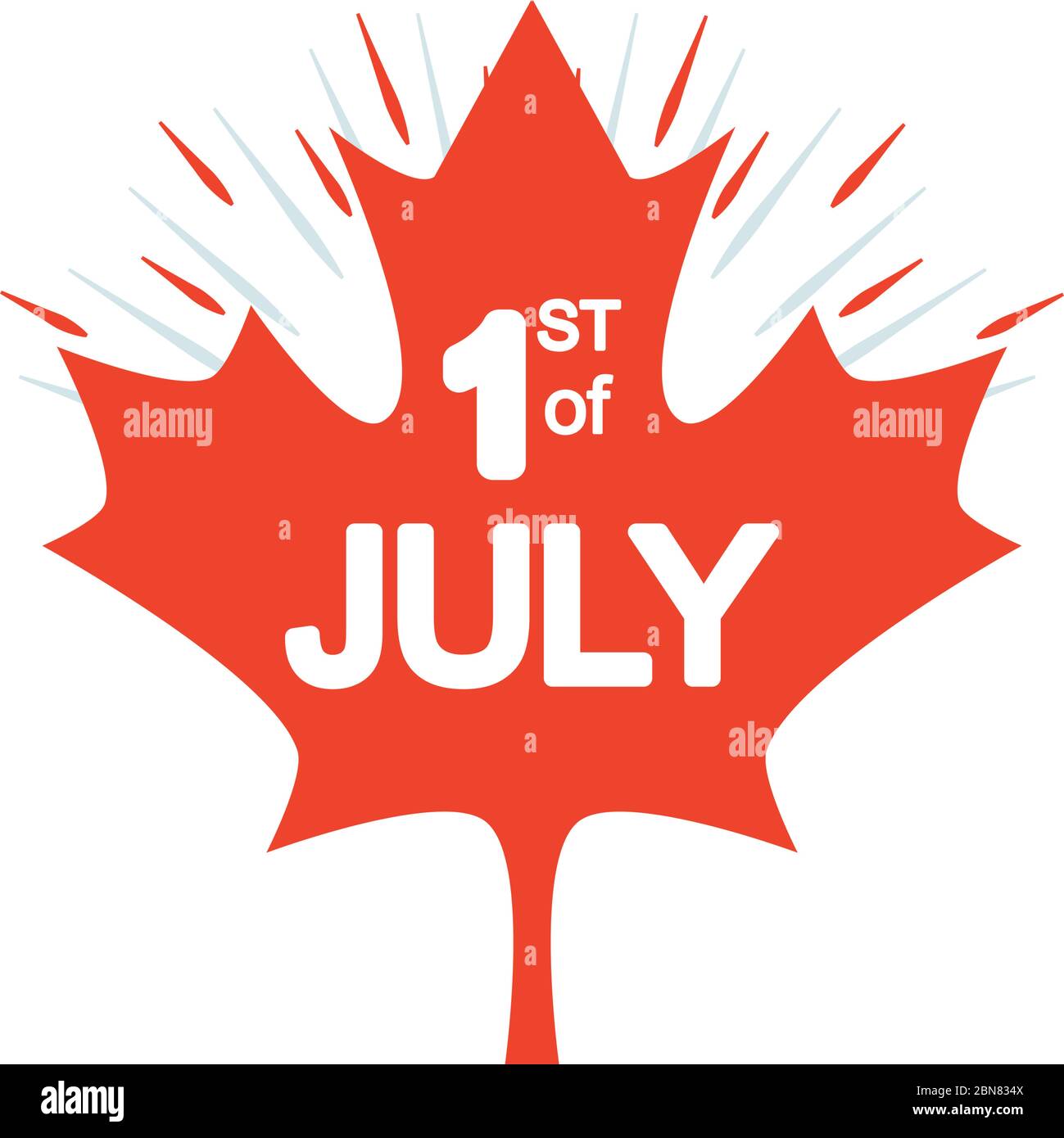 canada day concept, maple leaf with 1stof july lettering design over ...