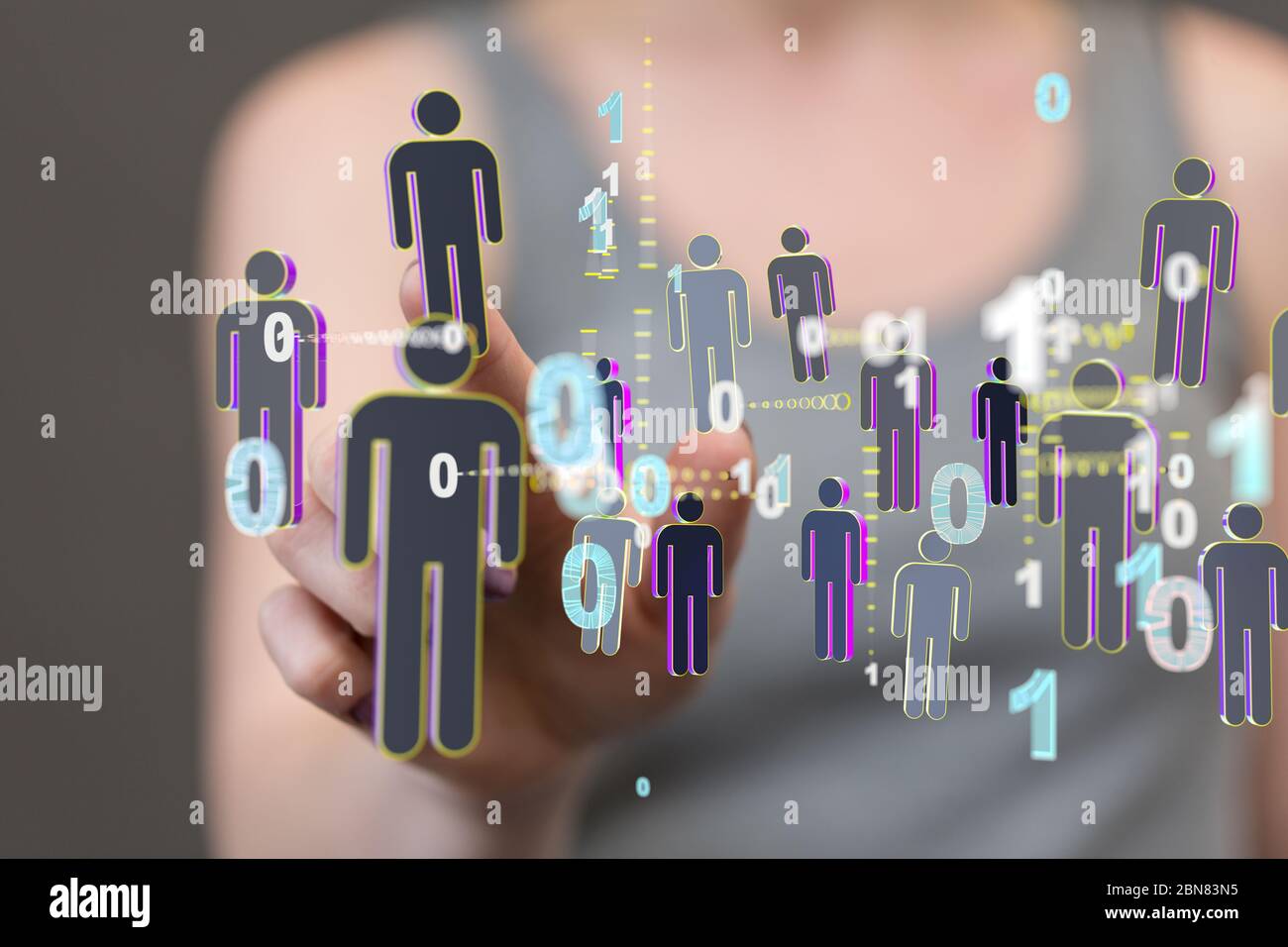 A connected symbols for digital, interactive and global communication ...