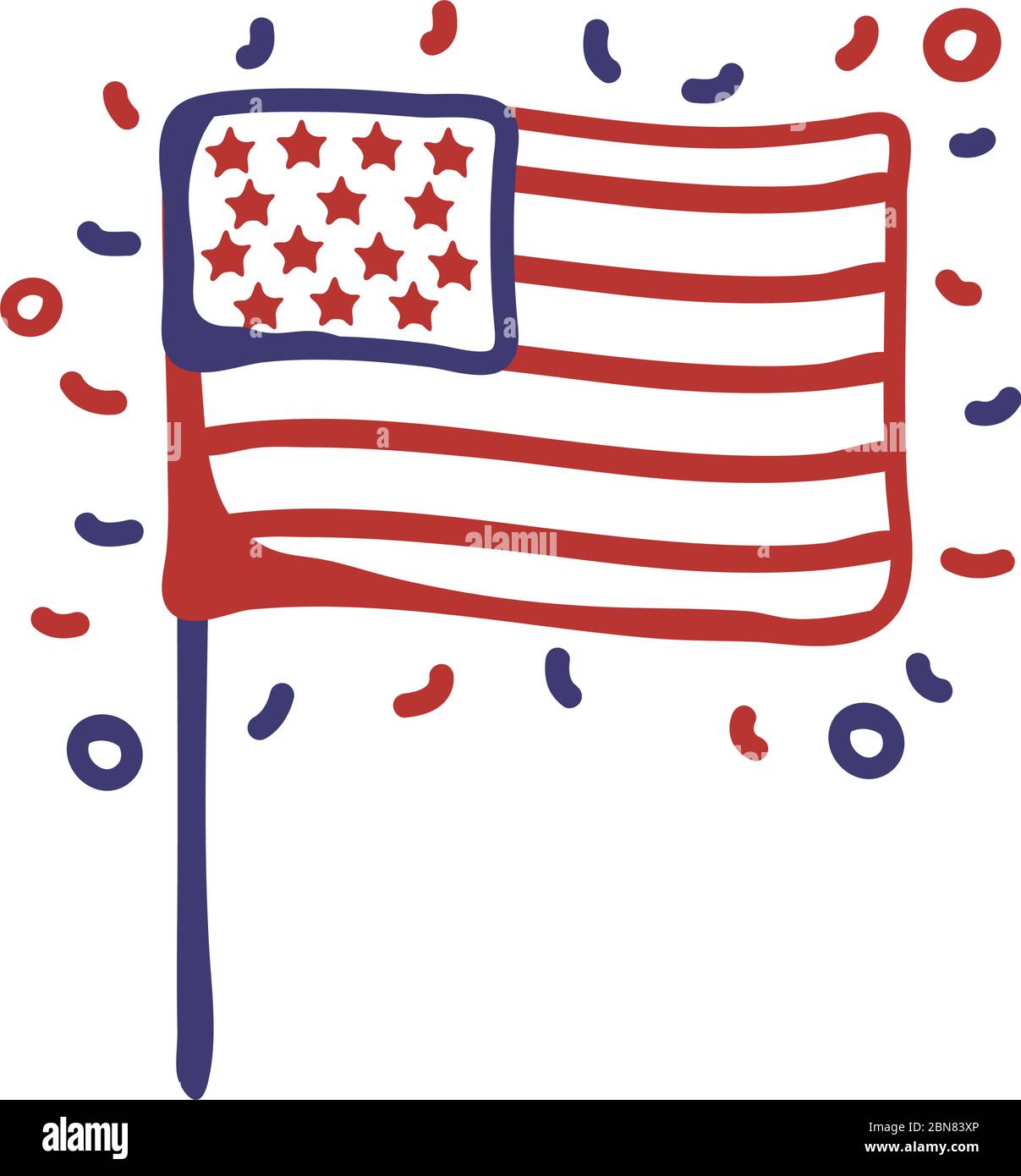 usa flag line style icon Stock Vector Image & Art - Alamy