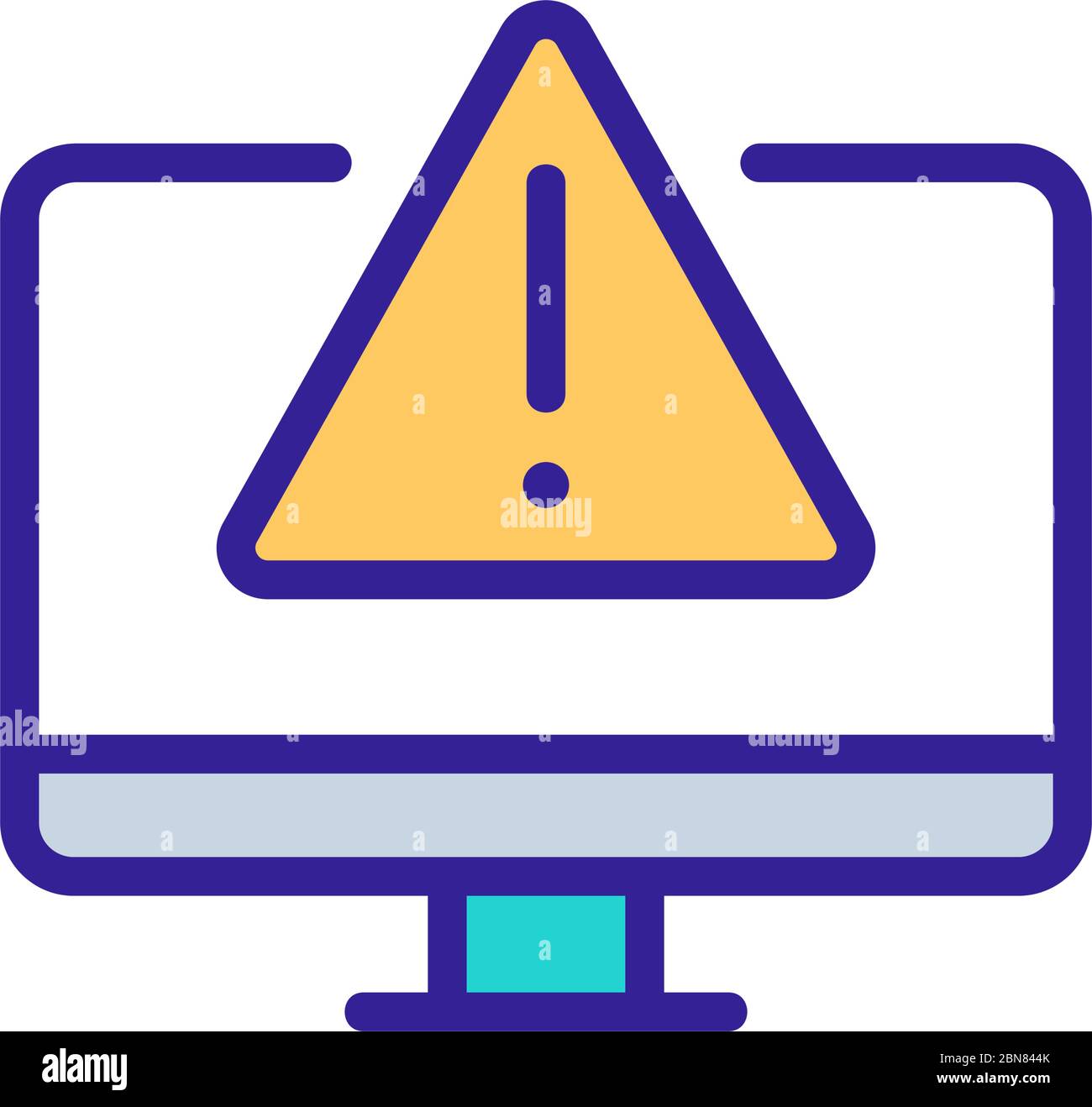 Hacking Computer Icon Vector Outline Illustration Stock Vector Image And Art Alamy