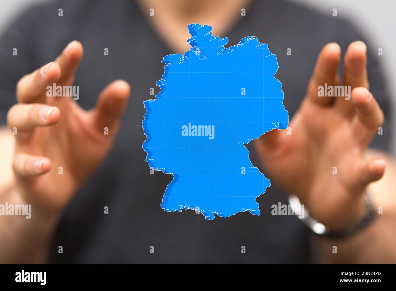 A Abstract of germany map network, internet and global connection ...