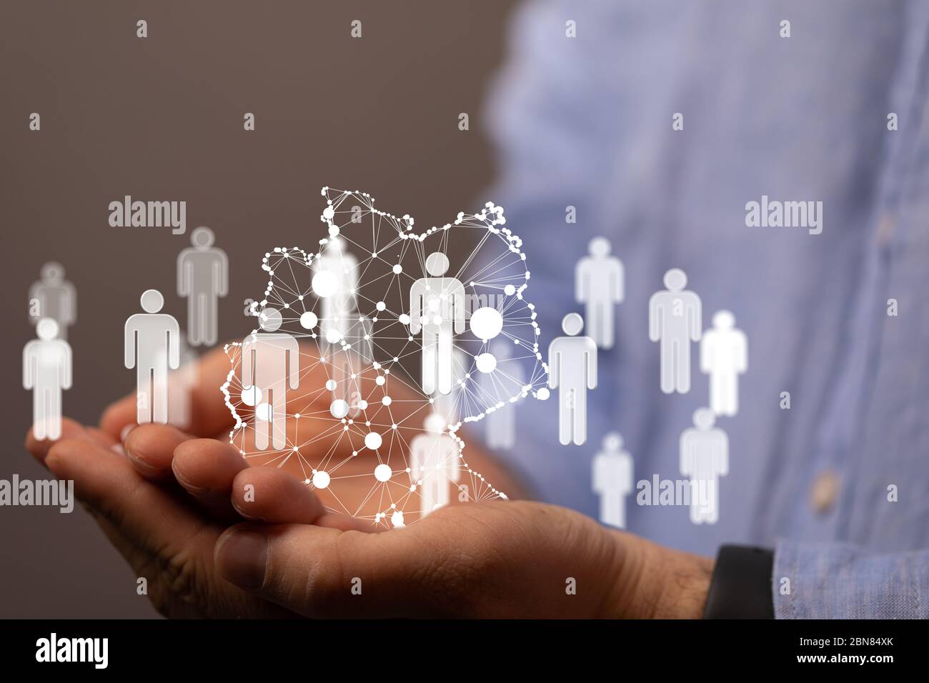 A map of Germany. Wire frame 3D mesh polygonal network line, design ...