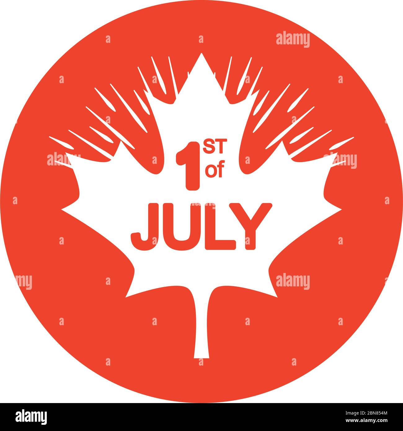 canada day concept, maple leaf with 1stof july lettering design over ...