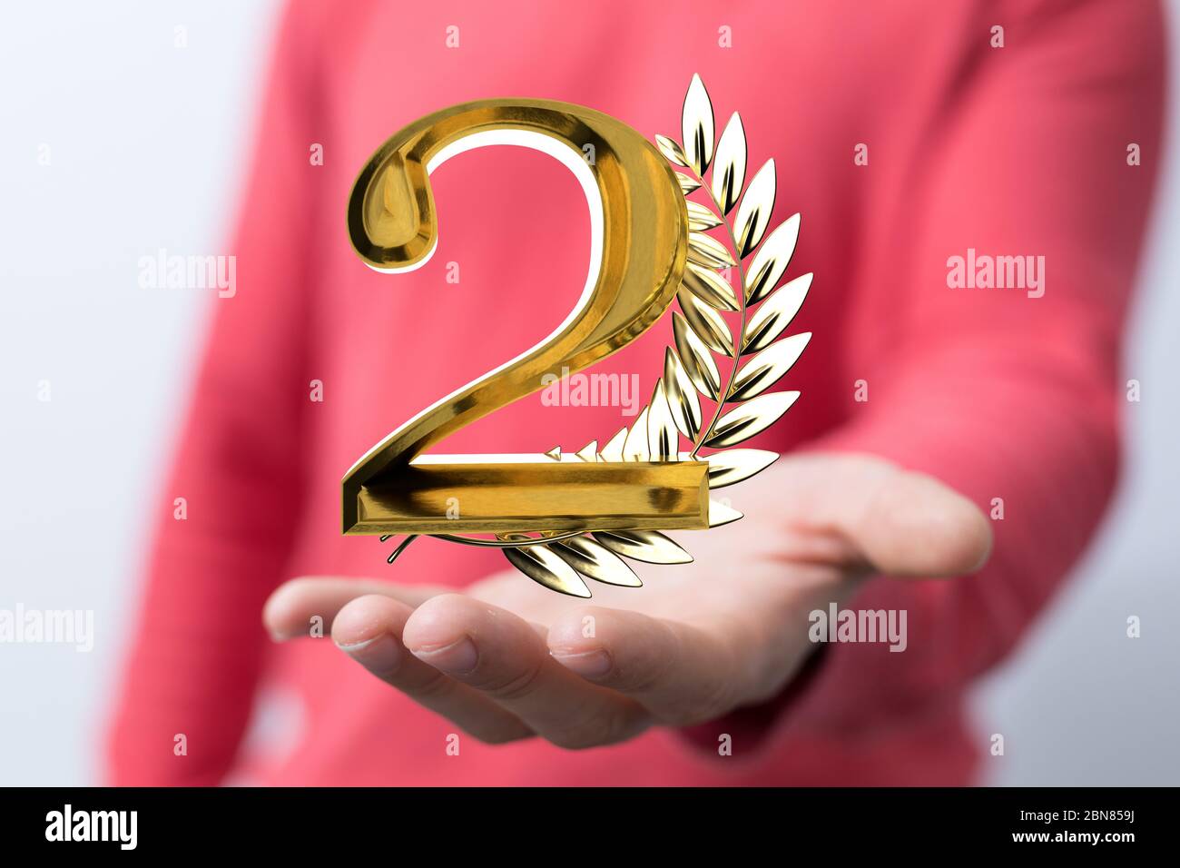 A 3d 2 Years or award Anniversary Illustration Stock Photo - Alamy