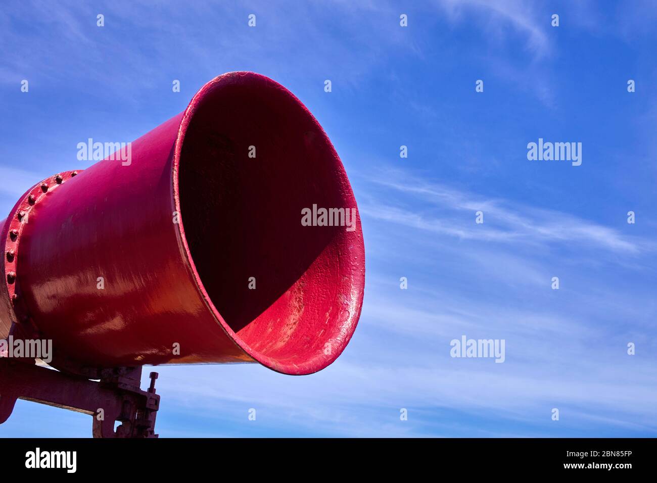Foghorn detail from Langness lighthouse at Dreswick Point, Isle of Man ...