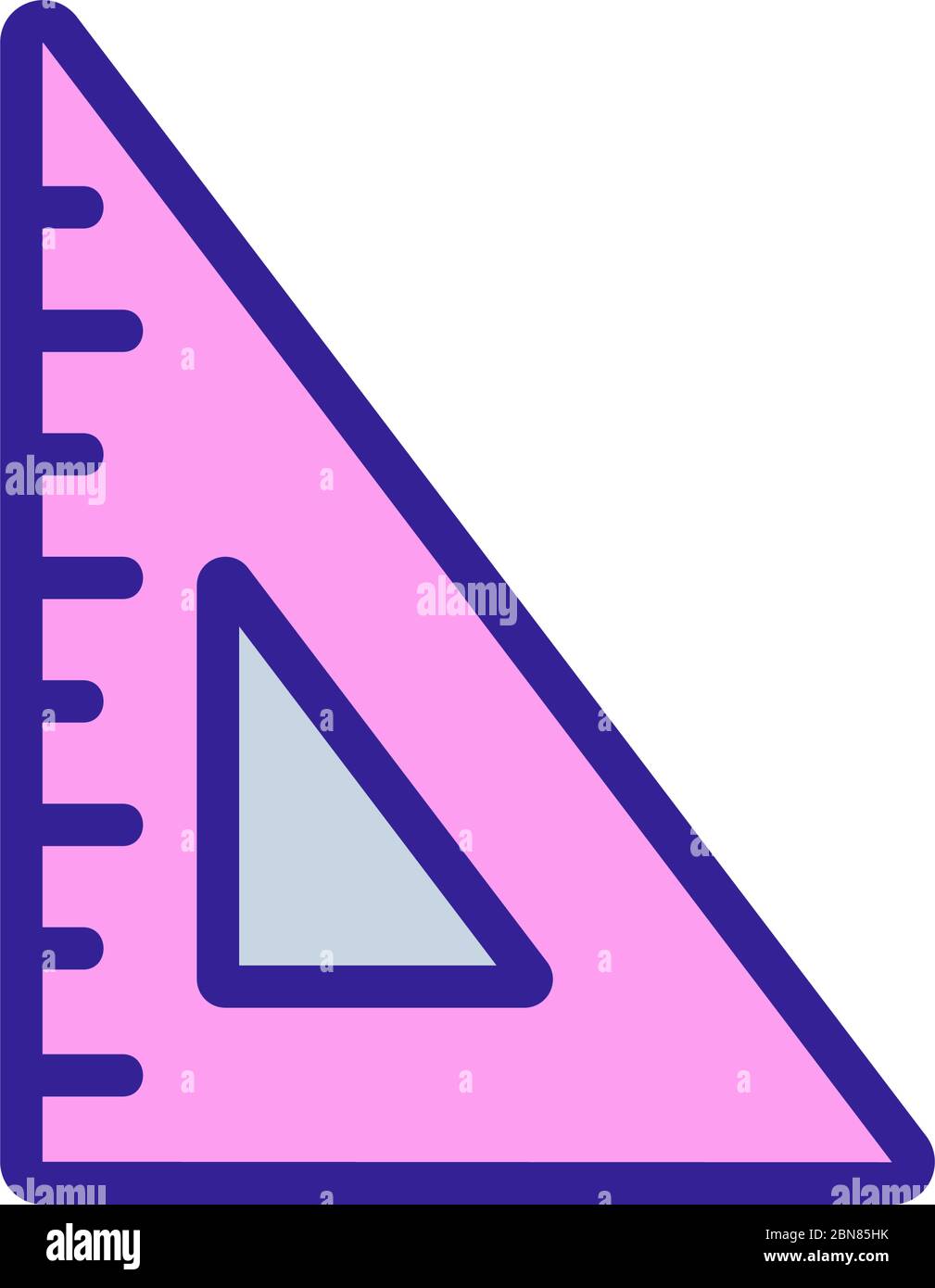 geometrical triangle ruler icon vector outline illustration Stock ...