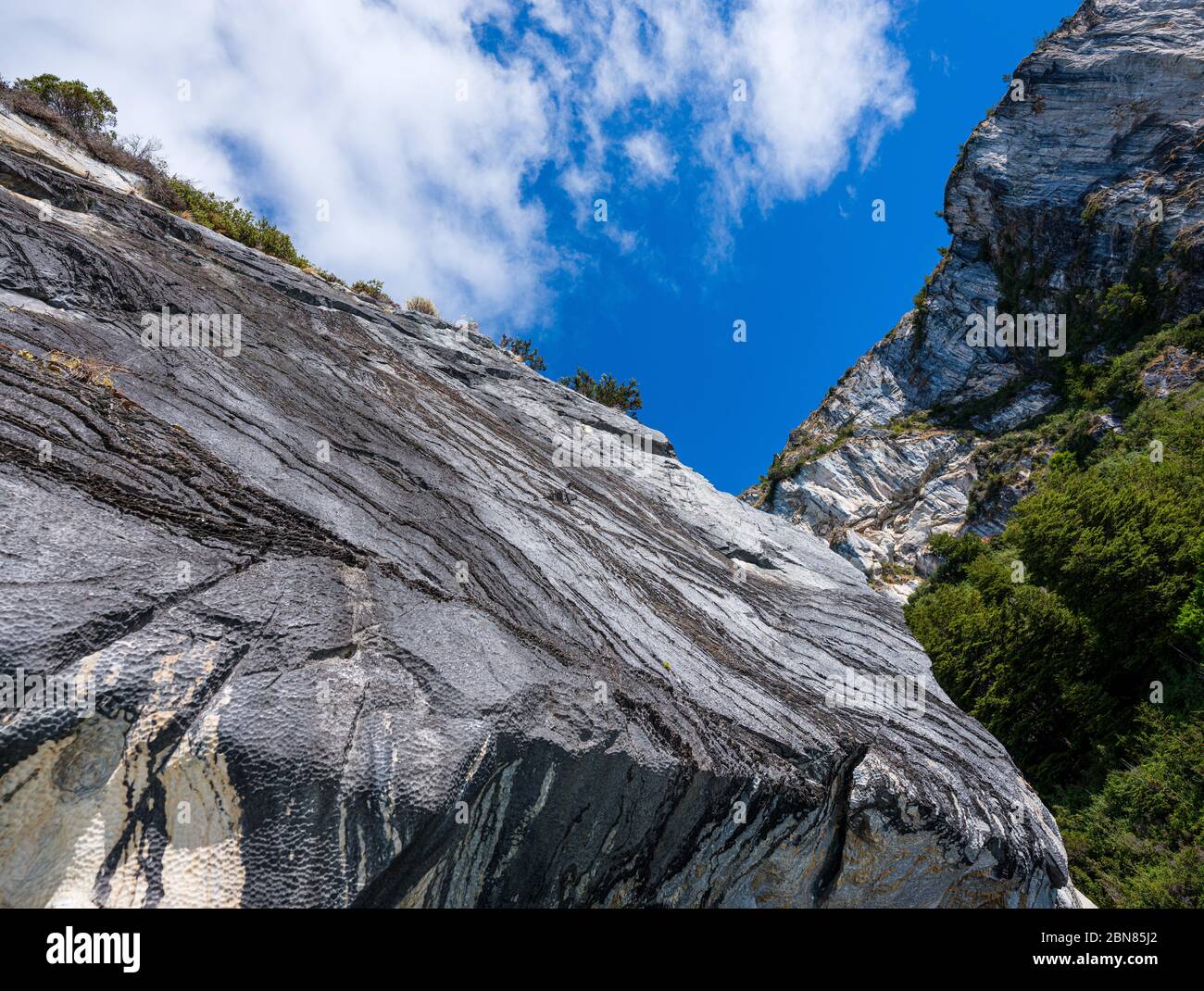 PUERTO RIO TRANQUILO, CHILE - CIRCA FEBRUARY 2019: View of marble ...