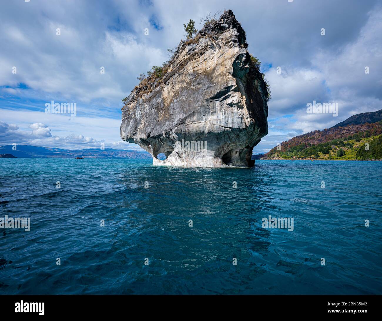 PUERTO RIO TRANQUILO, CHILE - CIRCA FEBRUARY 2019: View of Marble ...