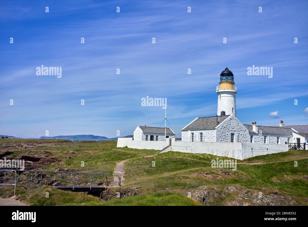 Langness lighthouse and outbuildings at Dreswick Point in Isle of Man ...
