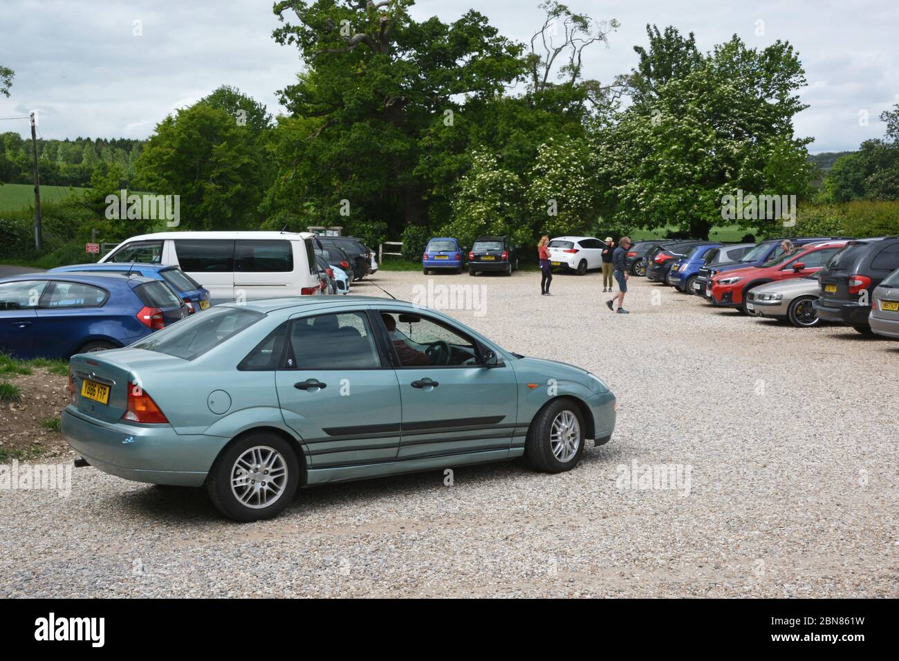 The full west stoke car park at kingley vale hi-res stock photography ...