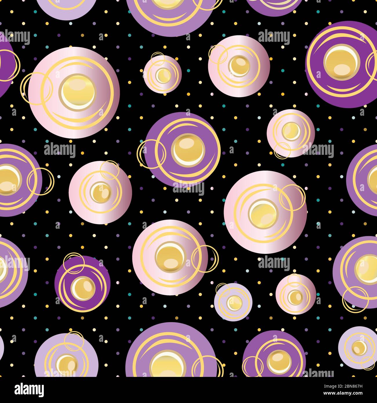 Abstract Champagne bubbles vector seamless pattern background ...