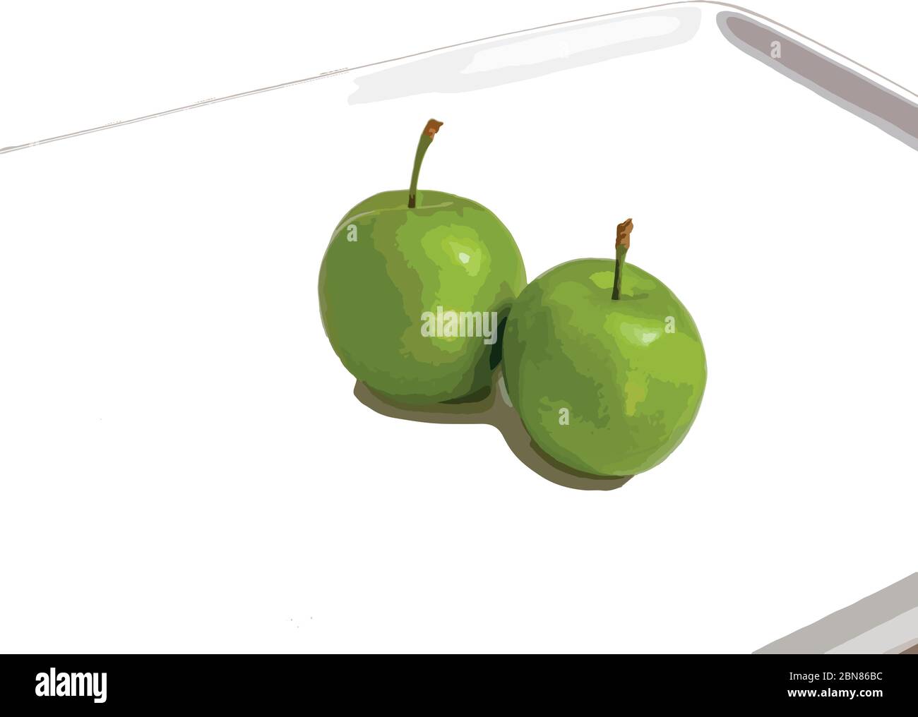 Plum fruit macro Stock Vector Images - Alamy