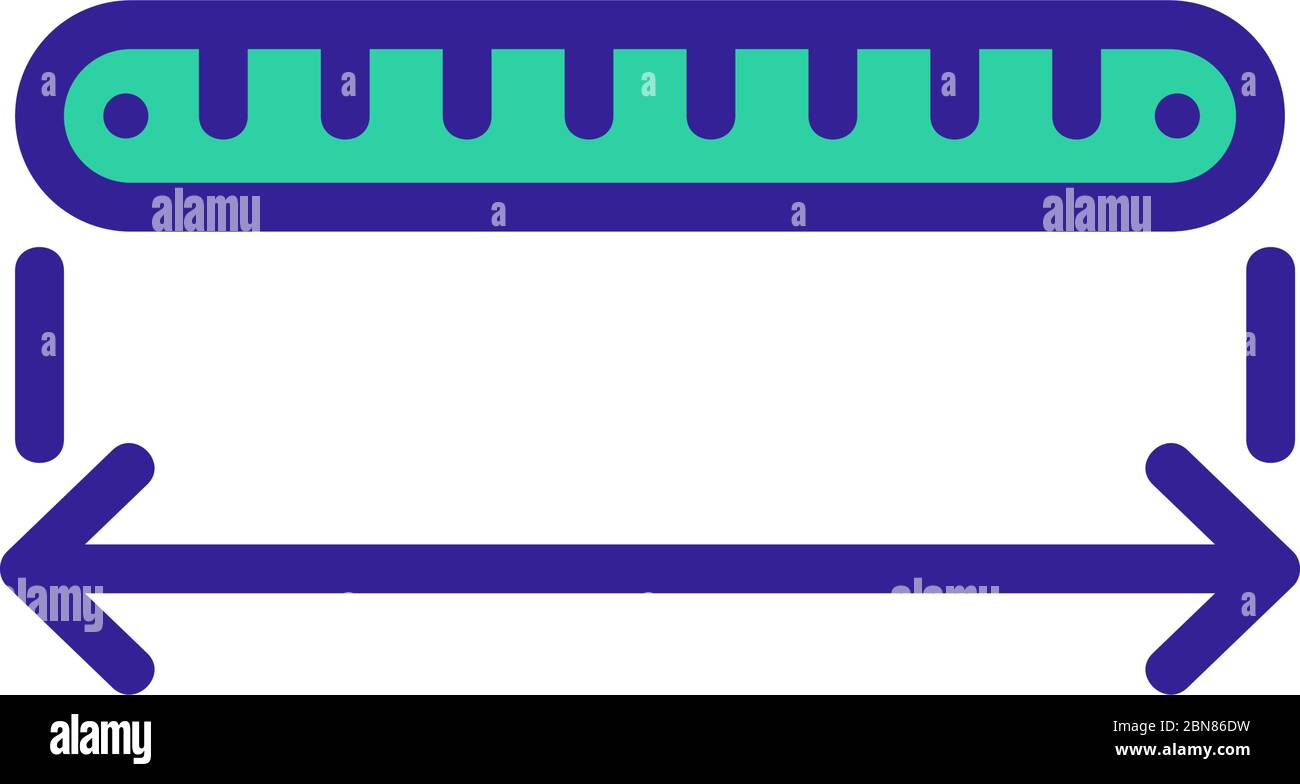 measuring millimeter scale icon vector outline illustration Stock ...