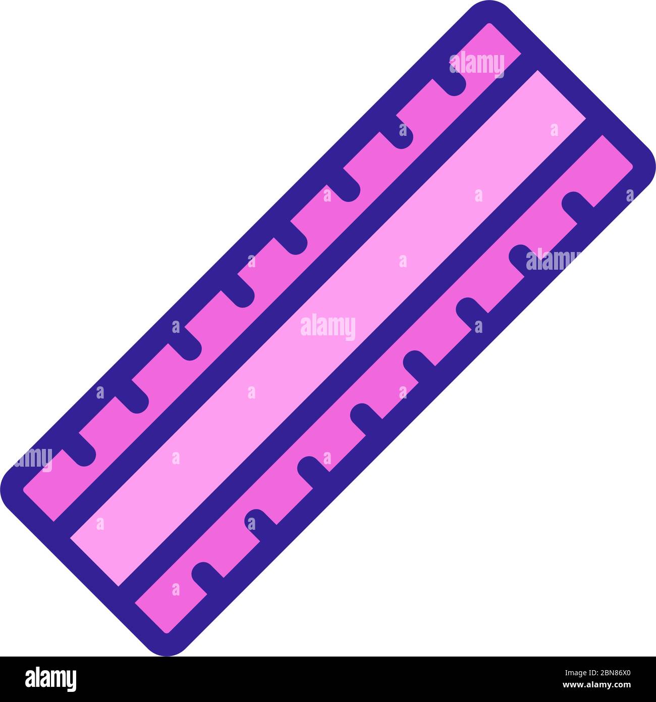 measuring plastic ruler icon vector outline illustration Stock Vector ...