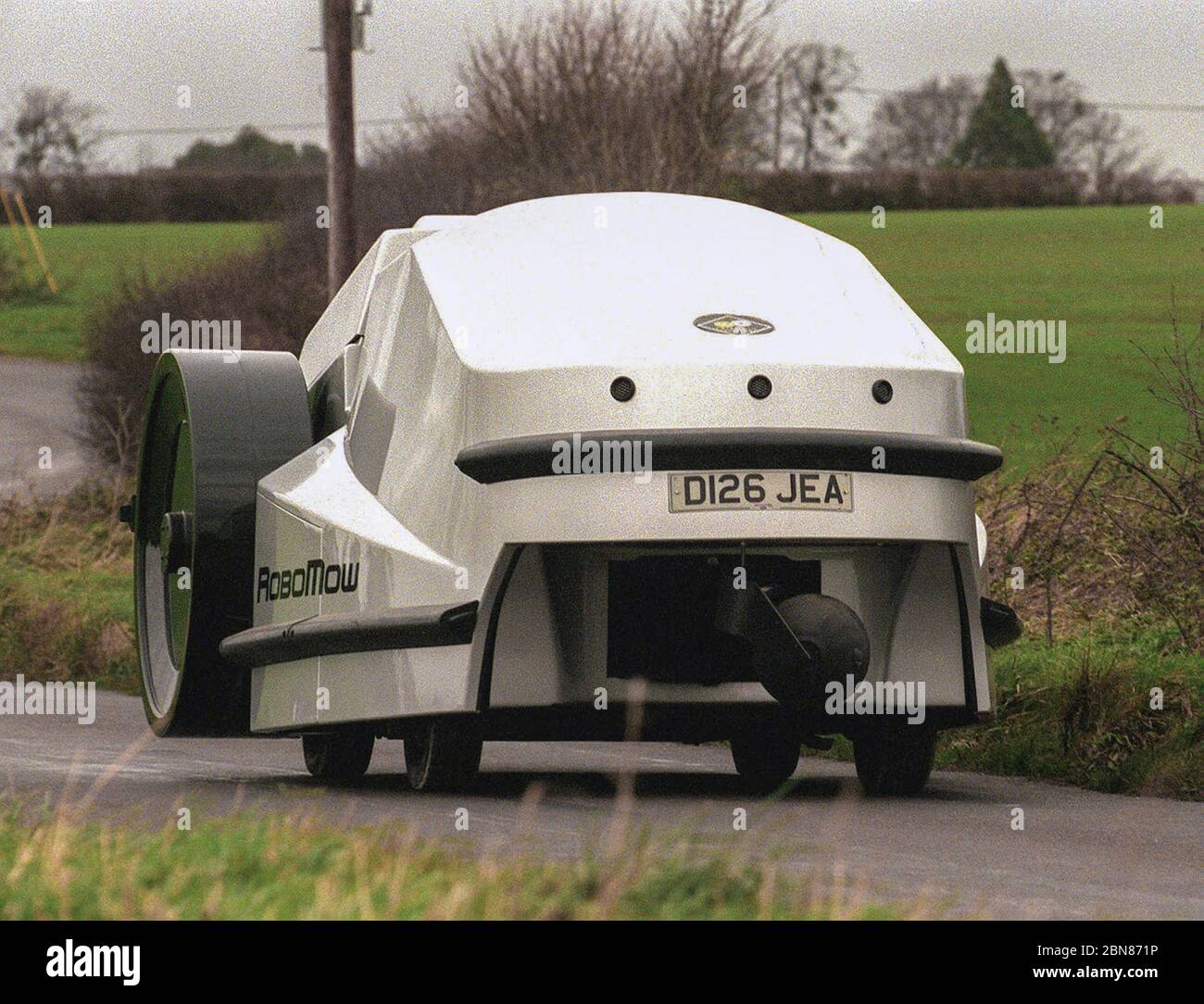 Car maker Ed China shows his latest creation. The Space car was ...