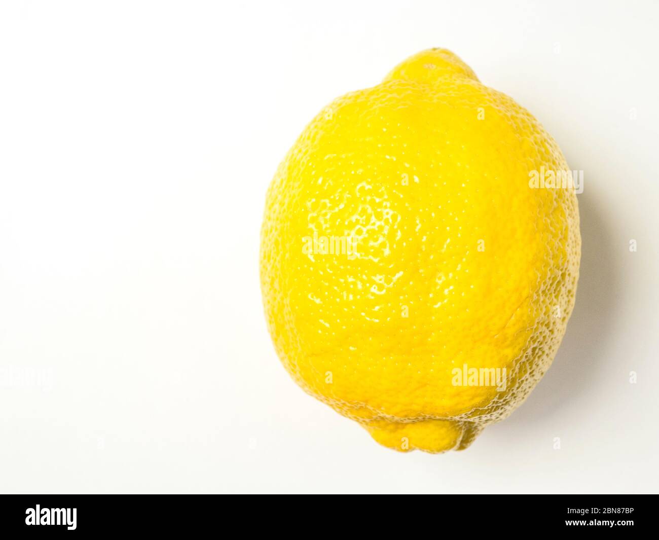 A single lemon isolated on a white background with copy space Stock ...