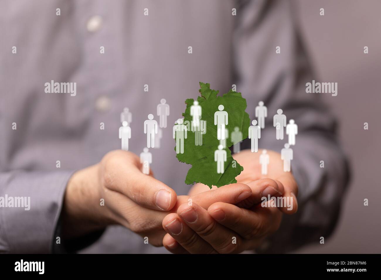 A map of Germany. Wire frame 3D mesh polygonal network line, design ...