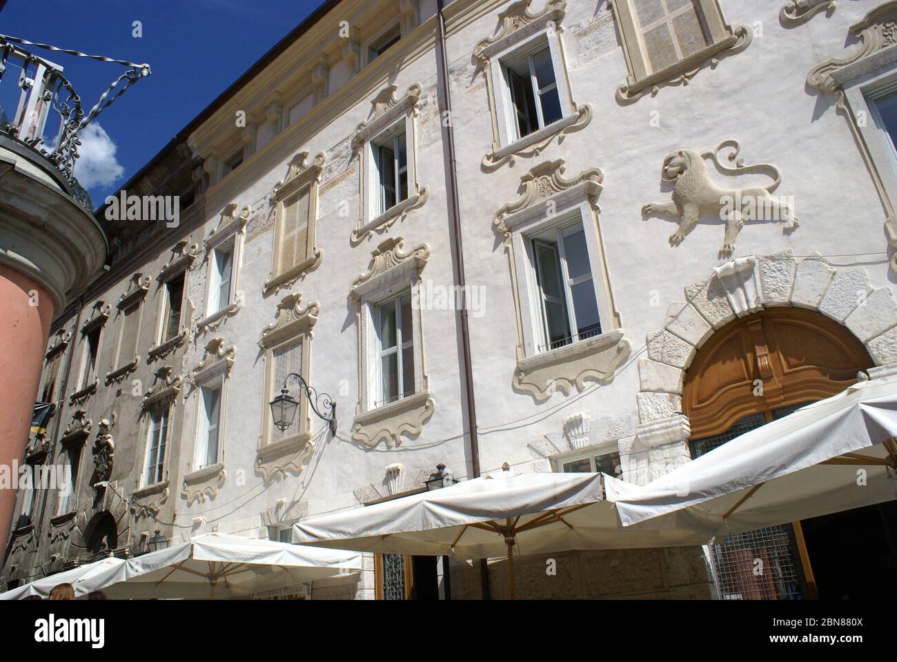 The classic architecture of Riva Del Garda, Lake Garda, Italy Stock ...