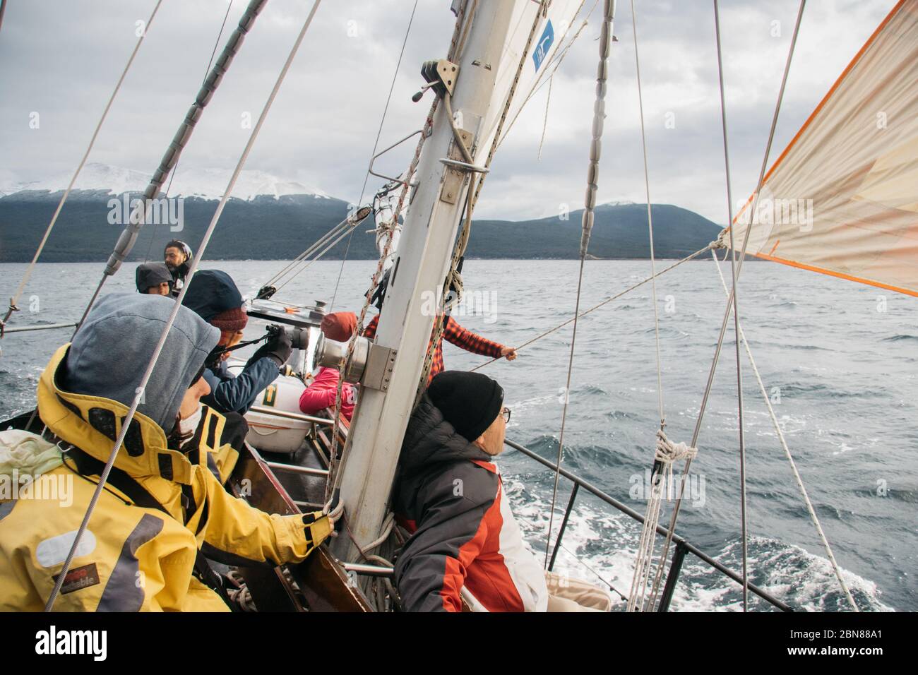 Sailing in the Beagle Channel, ecological tourist, Ushuaia, Fin del ...