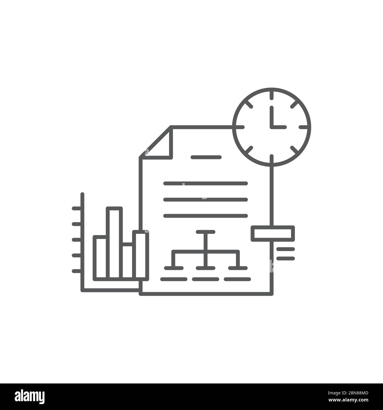 Business report symbol. Statistics And Analytic vector isolated on ...