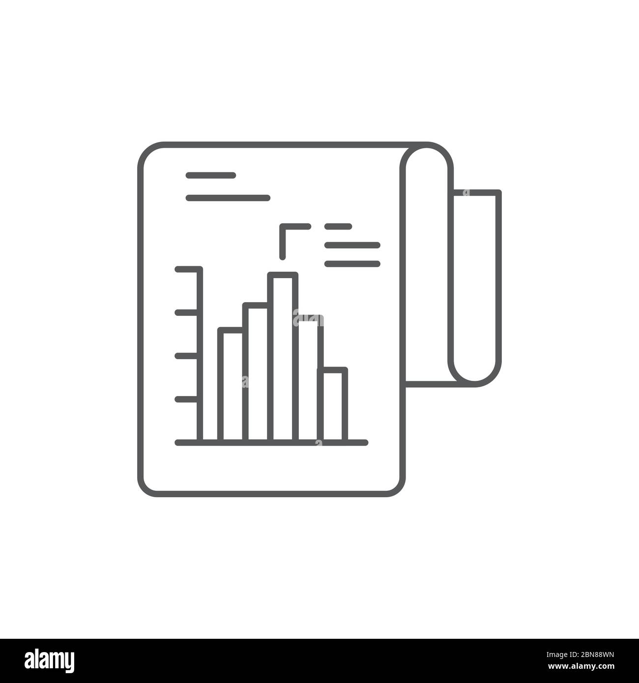 Business report symbol. Statistics And Analytic vector isolated on ...