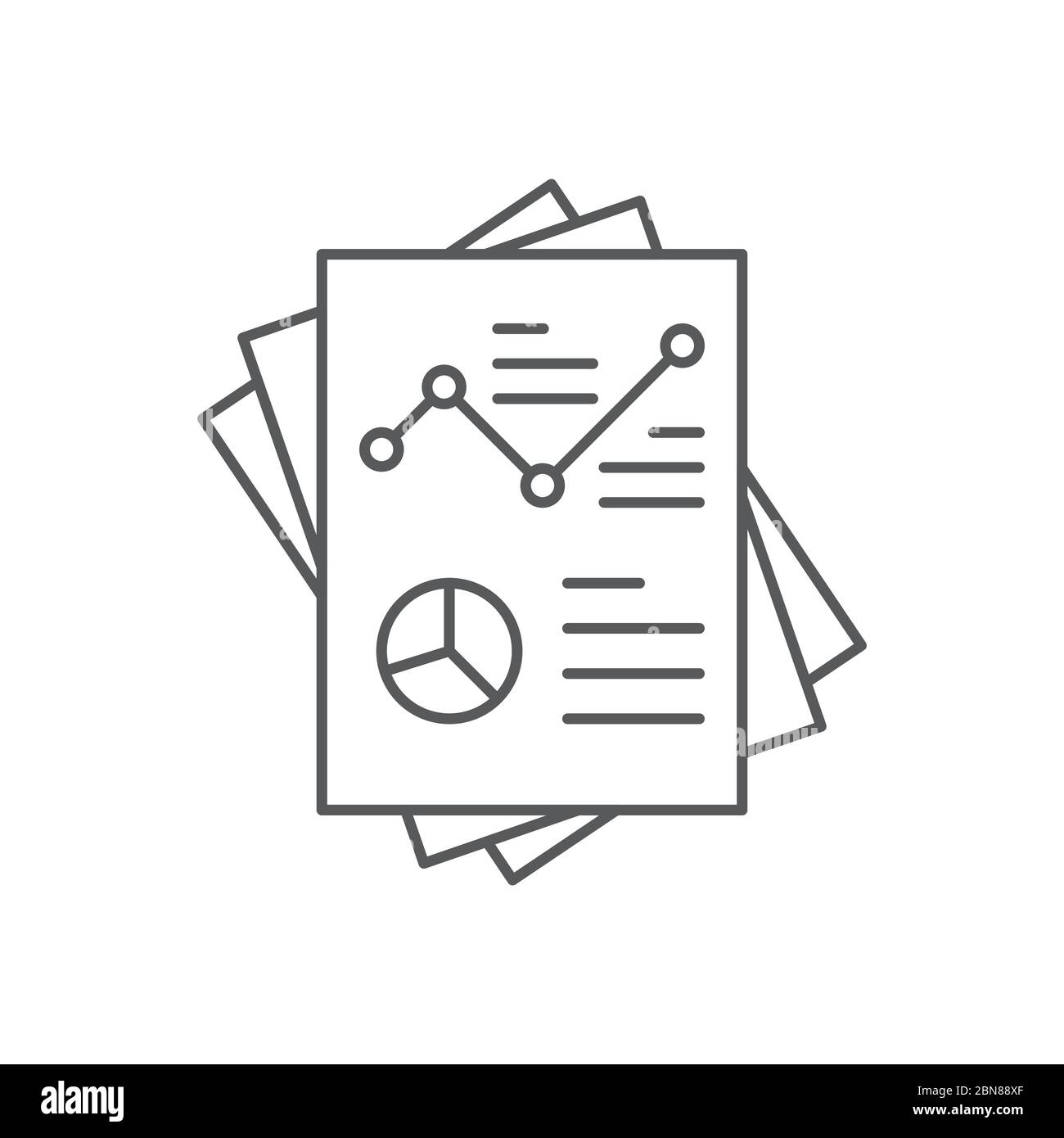 Business report symbol. Statistics And Analytic vector isolated on ...