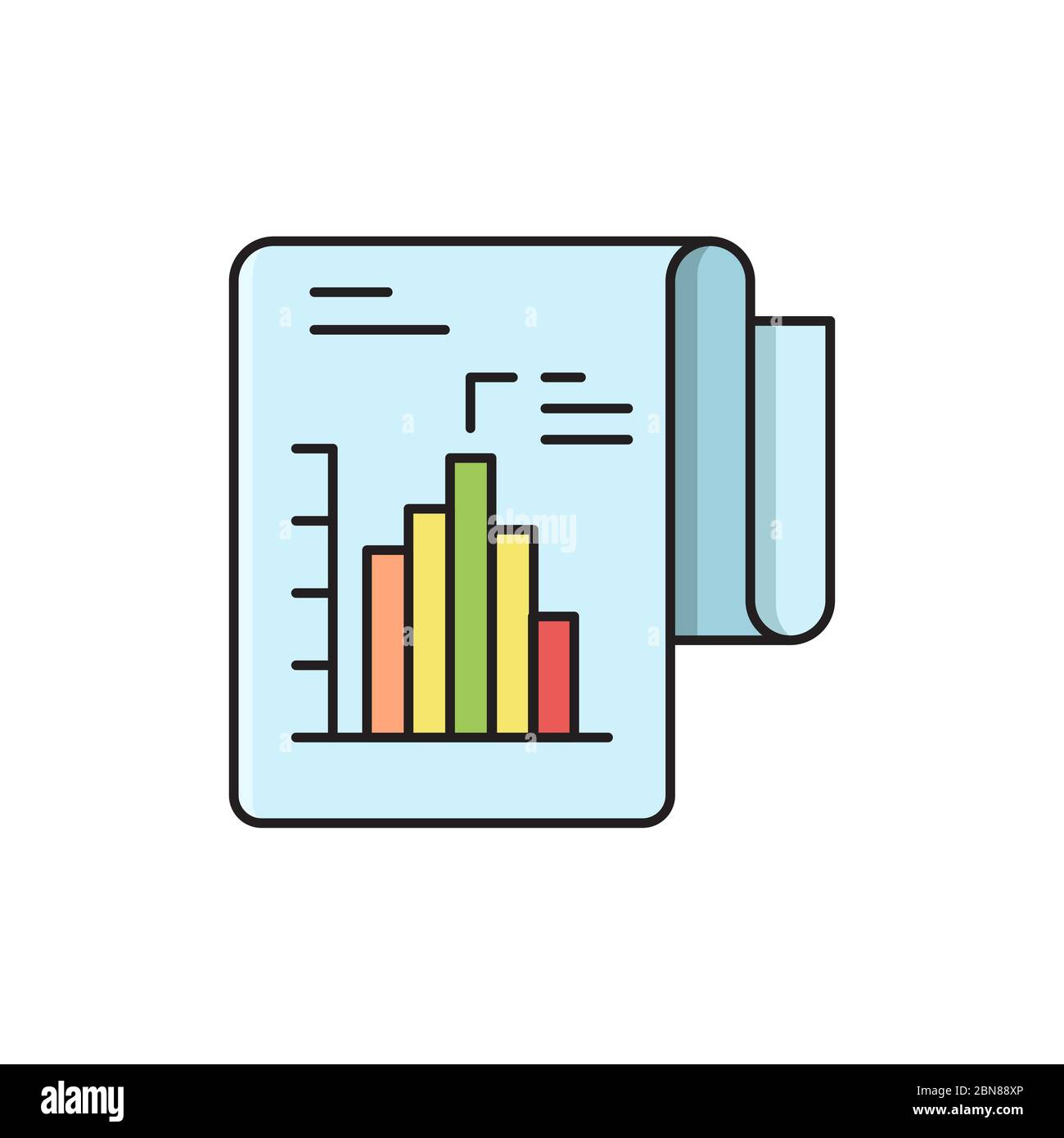 Business report symbol. Statistics And Analytic vector isolated on ...