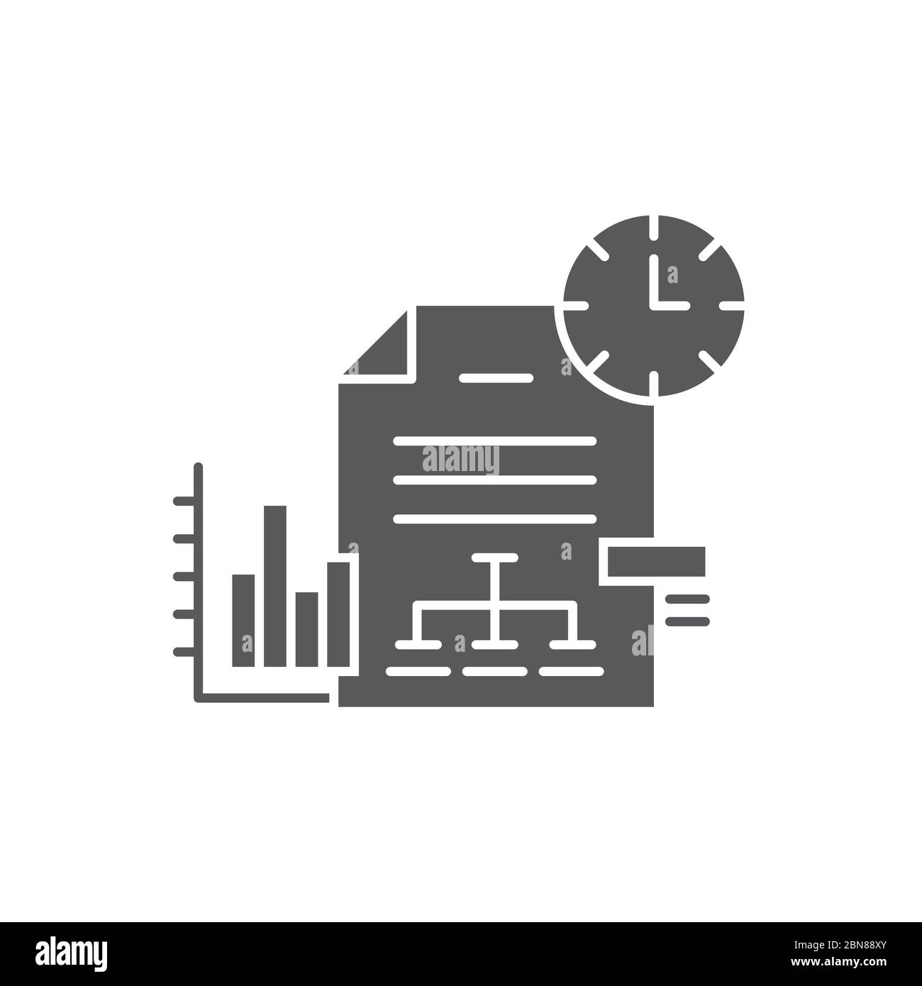 Business report symbol. Statistics And Analytic vector isolated on ...