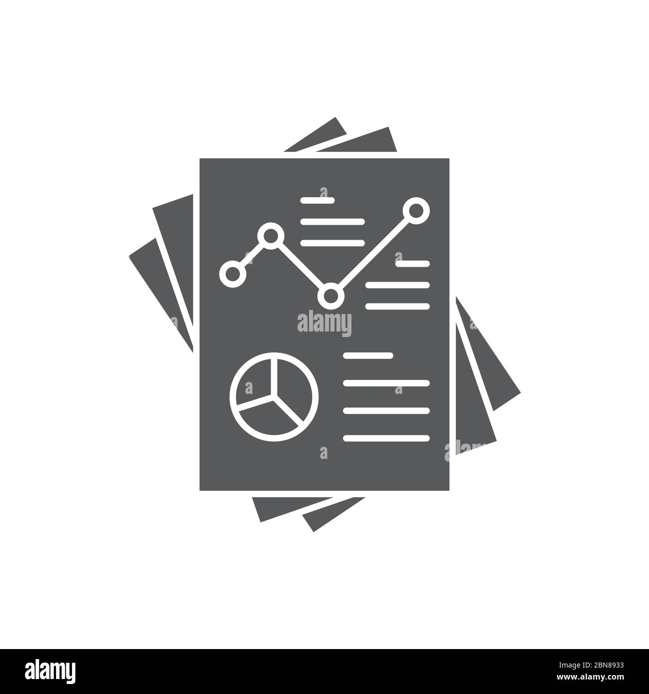 Business report symbol. Statistics And Analytic vector isolated on ...