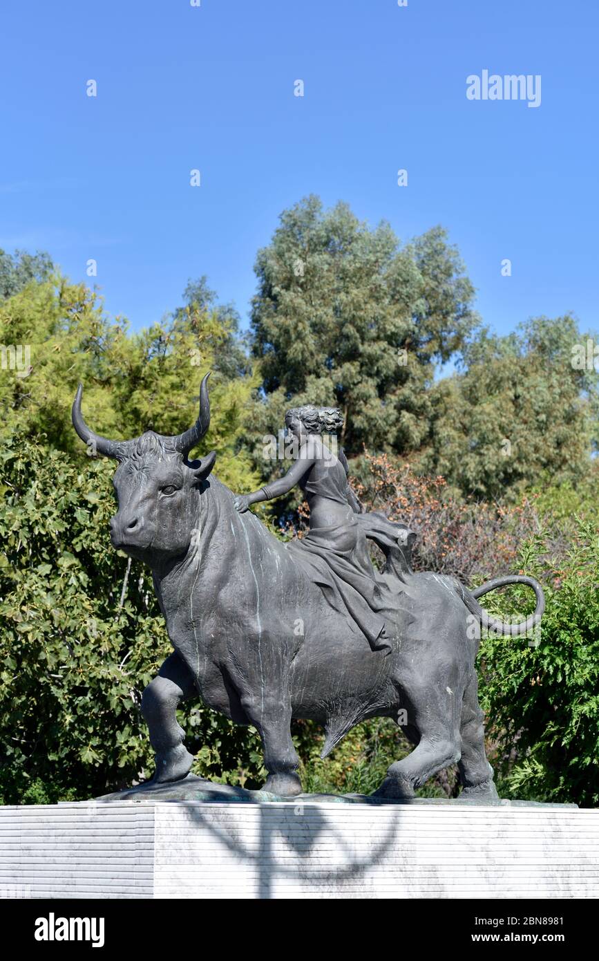 European Union Symbol Woman On Bull