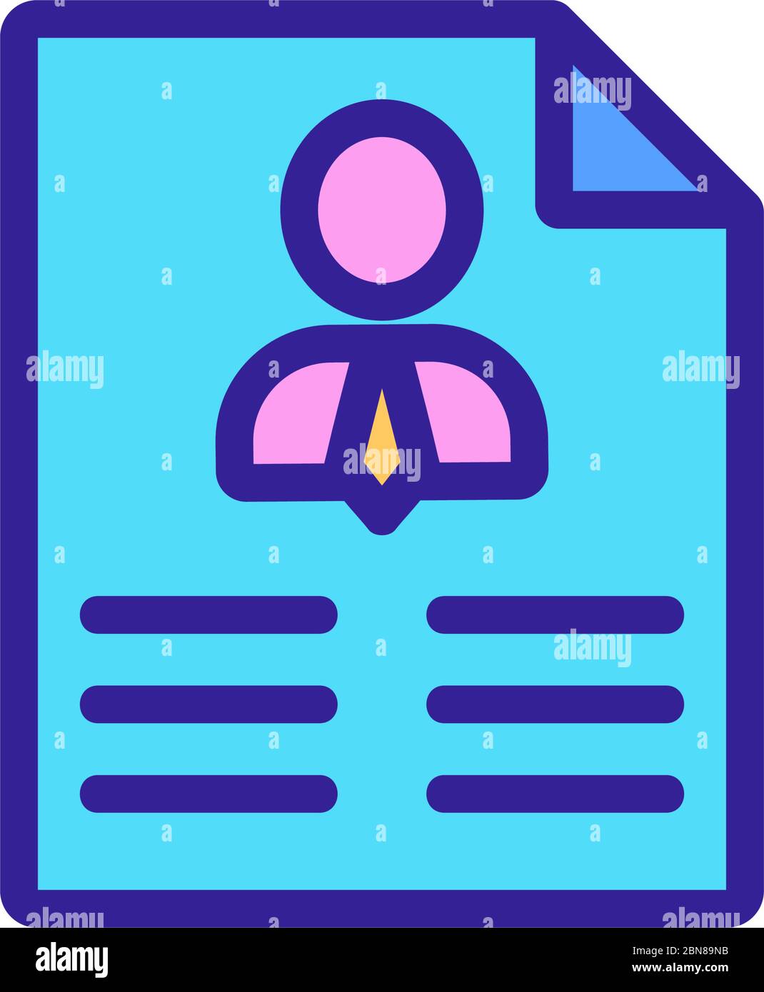 information sheet about political representative icon vector ...