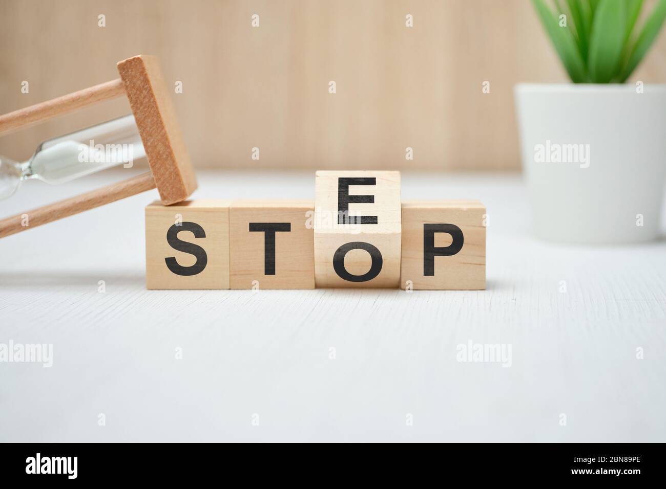Change of step and stop as a solution concept. Close up Stock Photo - Alamy