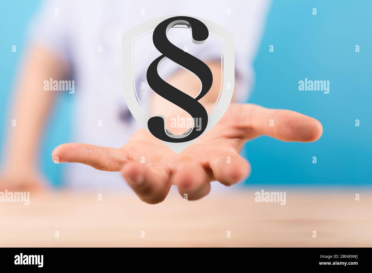 A law digital sign in hand Stock Photo - Alamy