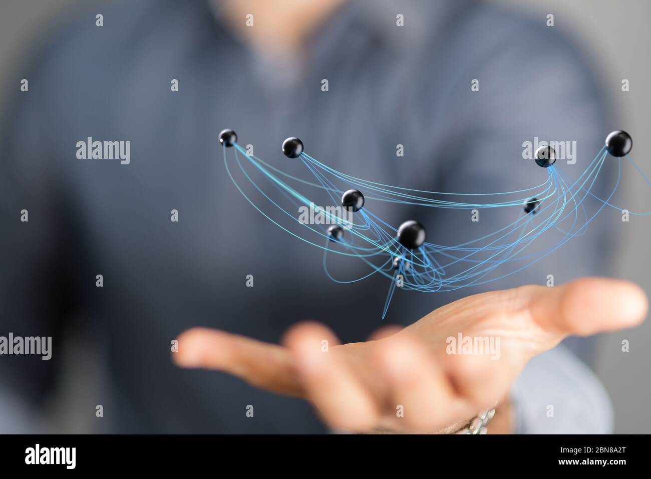 A human network group abstract 3d Stock Photo - Alamy