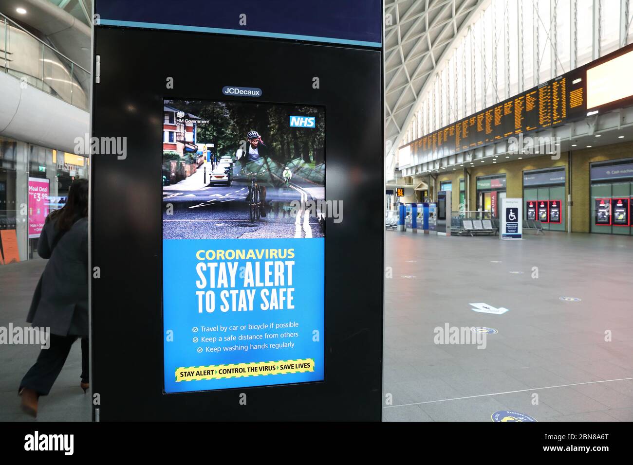 London, UK. 13th May 2020. The new government coronavirus signage and ...