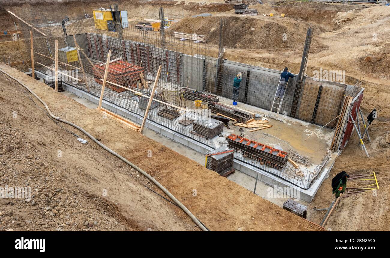 new built house in construction Stock Photo - Alamy