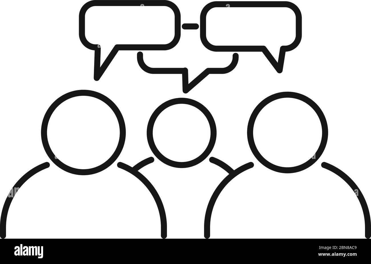 Teamwork conversation icon. Outline teamwork conversation vector icon ...