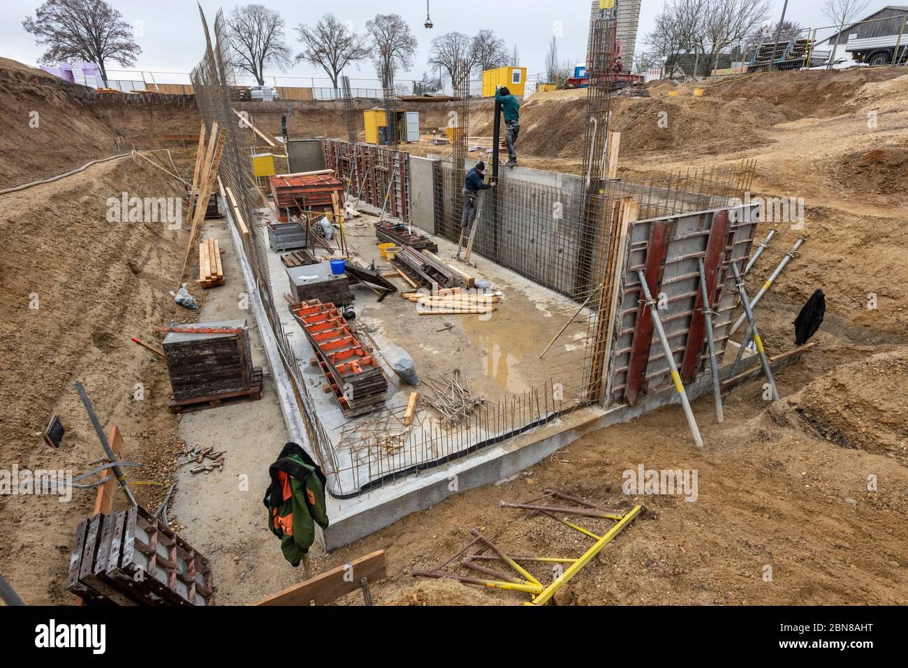 new built house in construction Stock Photo - Alamy