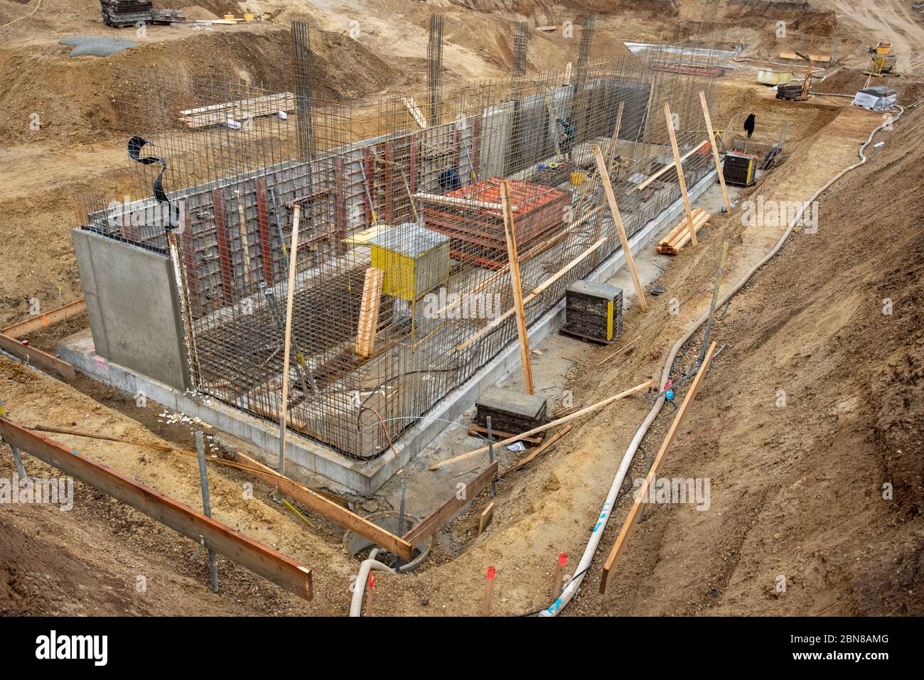 new built house in construction Stock Photo - Alamy